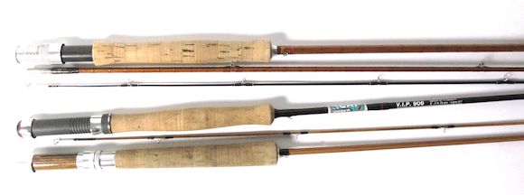 Bonhams : A Daiwa 'Hexagon Whisker' 9ft split can rod