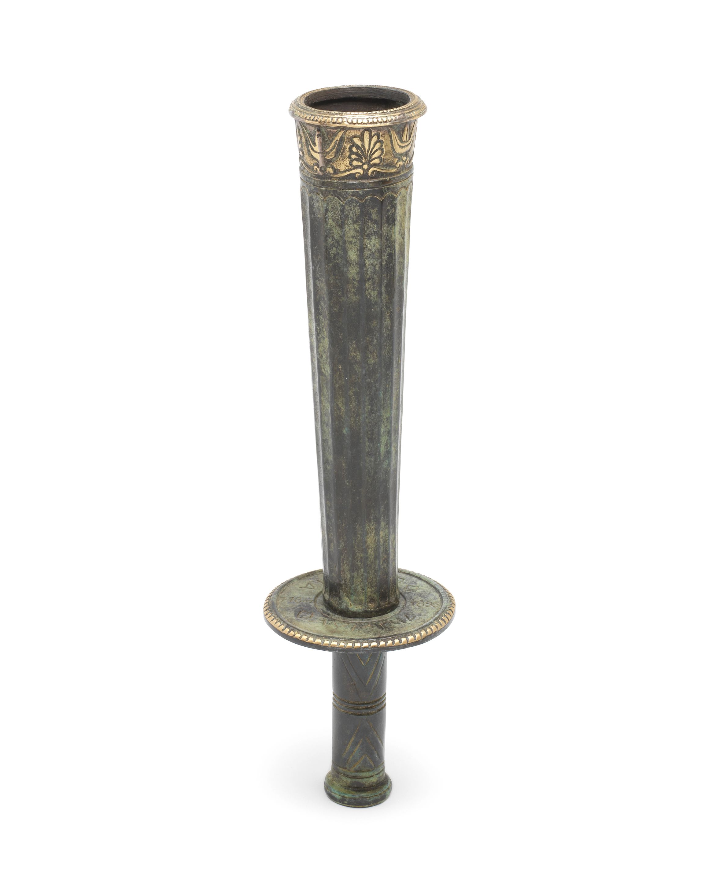 Bonhams : A replica Bronze processional torch, Athens 1896