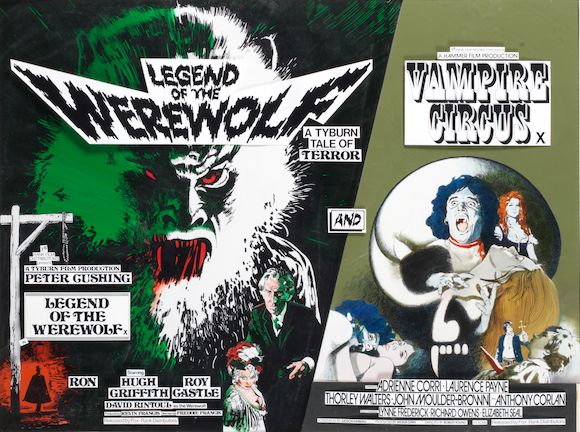 Bonhams : Legend of the Werewolf/ Vampire Circus Rank / Hammer, circa ...