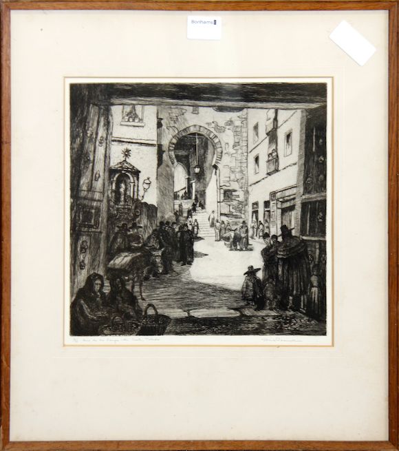 Bonhams : Richard Pearsall Toledo drypoint etching, together with a ...
