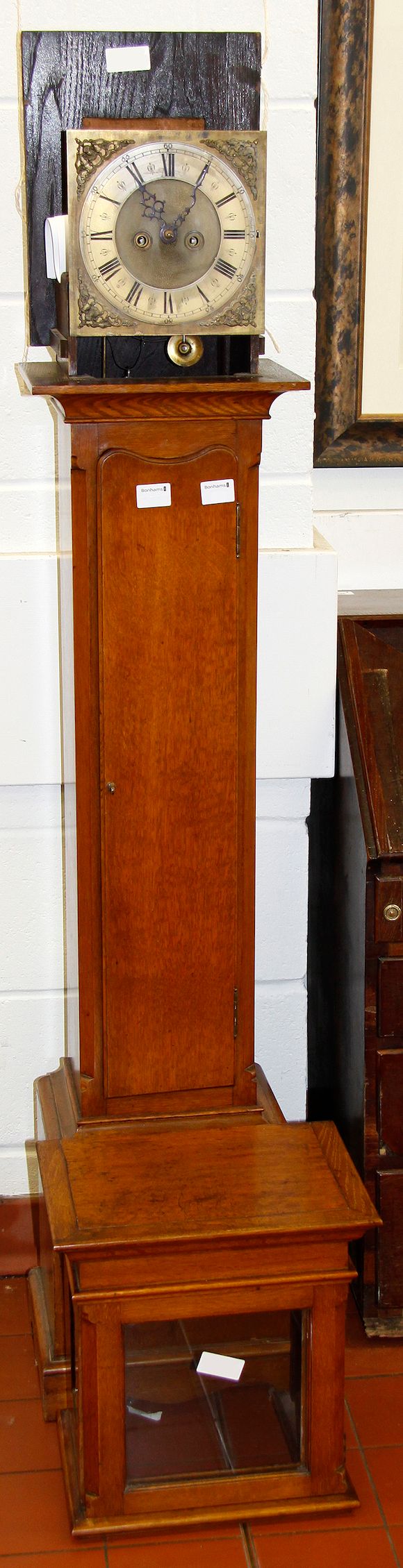 Bonhams : An oak longcase clock of small proportions early 20th Century