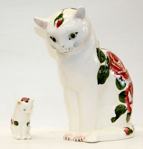 Bonhams : Two Plichta models of seated cats