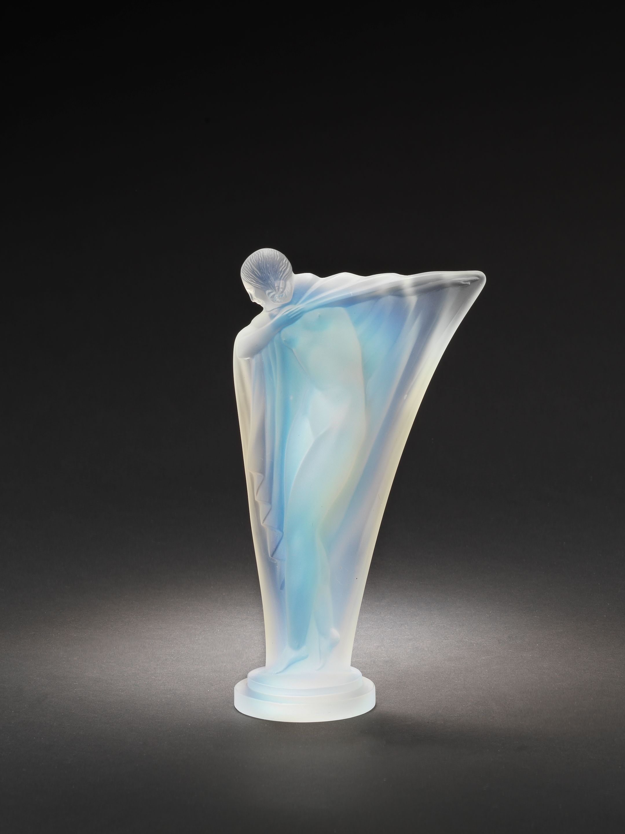 Bonhams Cars : A fine Art Deco 'Draped Nude' glass mascot by Lucile ...