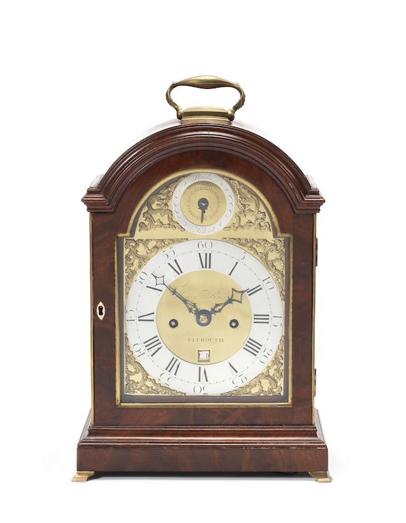 Bonhams : A good late 18th century mahogany striking and repeating ...