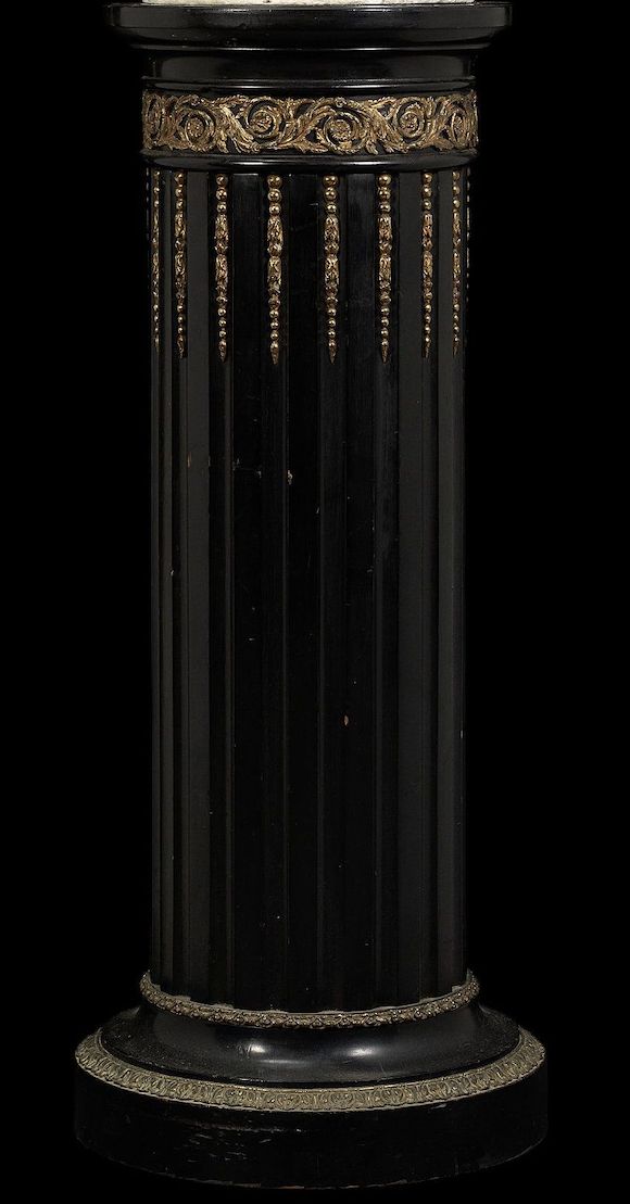 Bonhams : A French late 19th century carved ebonised and gilt-bronze ...