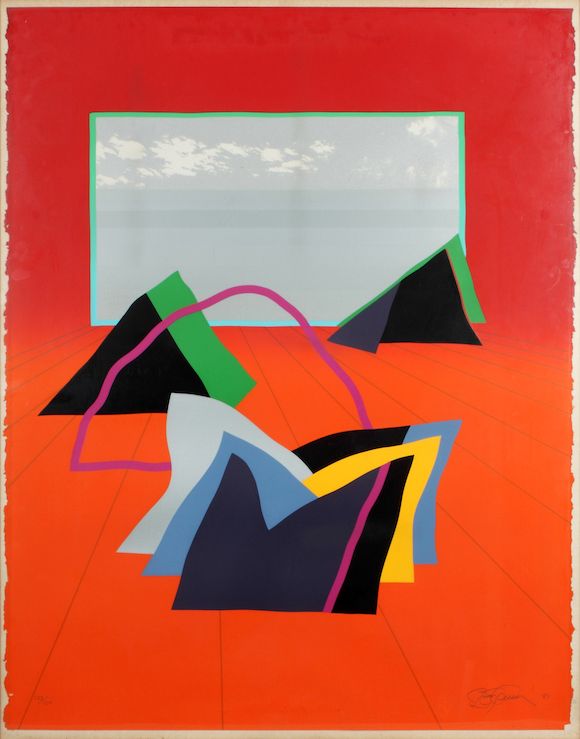 Bonhams : Anthony Benjamin (British, 1931-2002) 'Red Parallax' and ...
