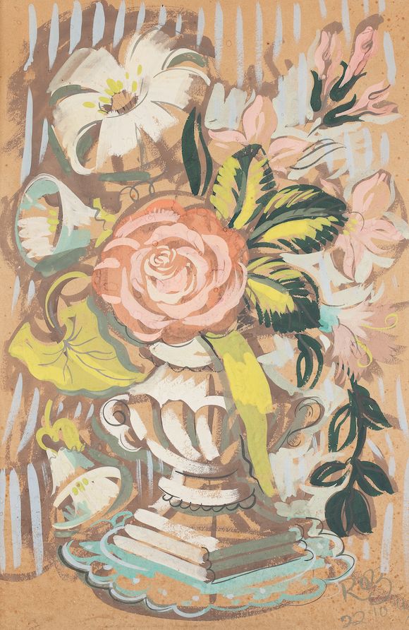 Bonhams : Robert MacBryde (British, 1913-1966) Flowers in an urn 76 x ...