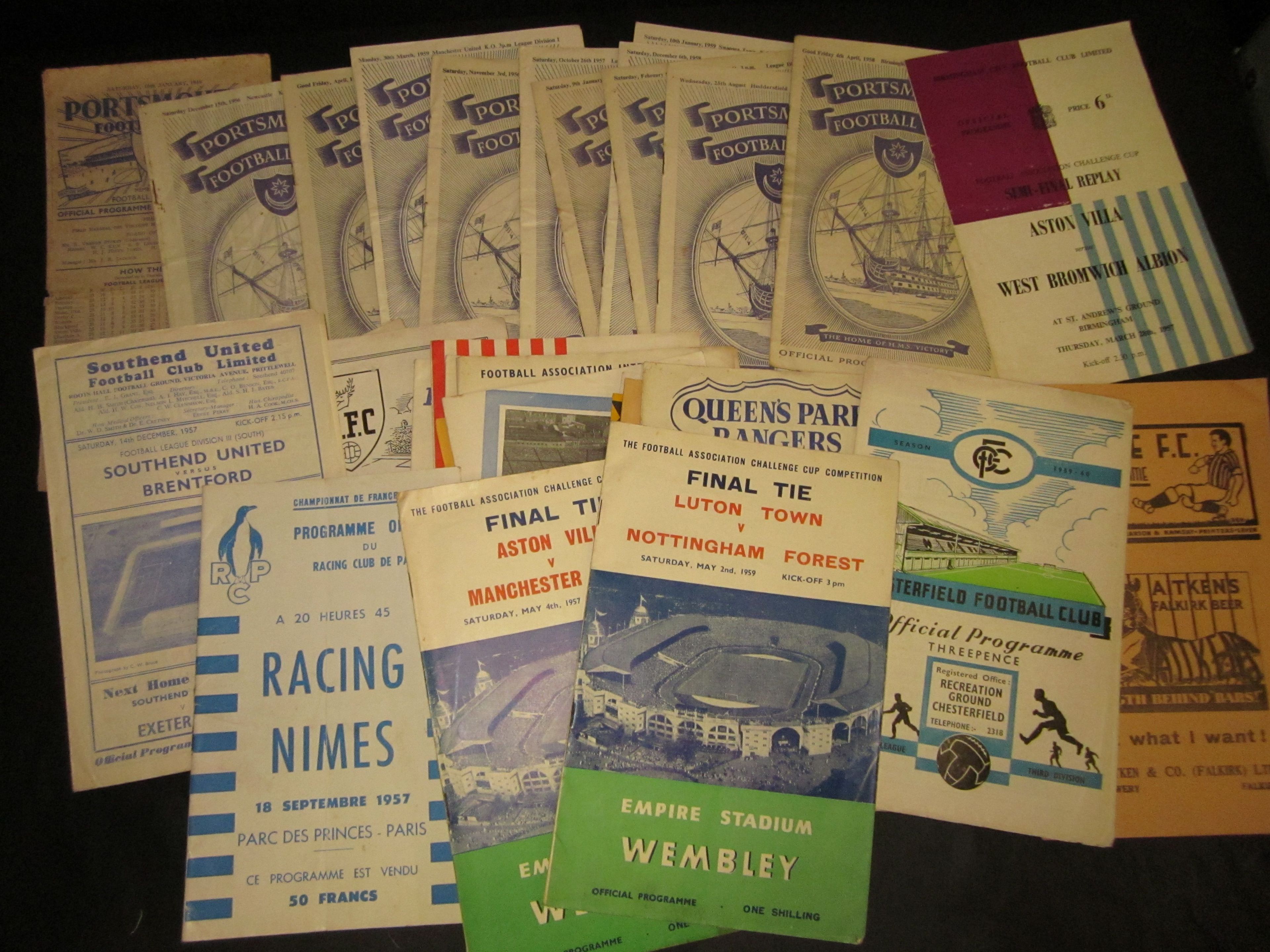 Bonhams : A collection of 1950's football programmes