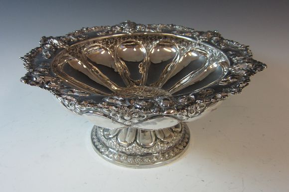 Bonhams : A Victorian silver pedestal bowl by Henry Atkins, Sheffield 1900