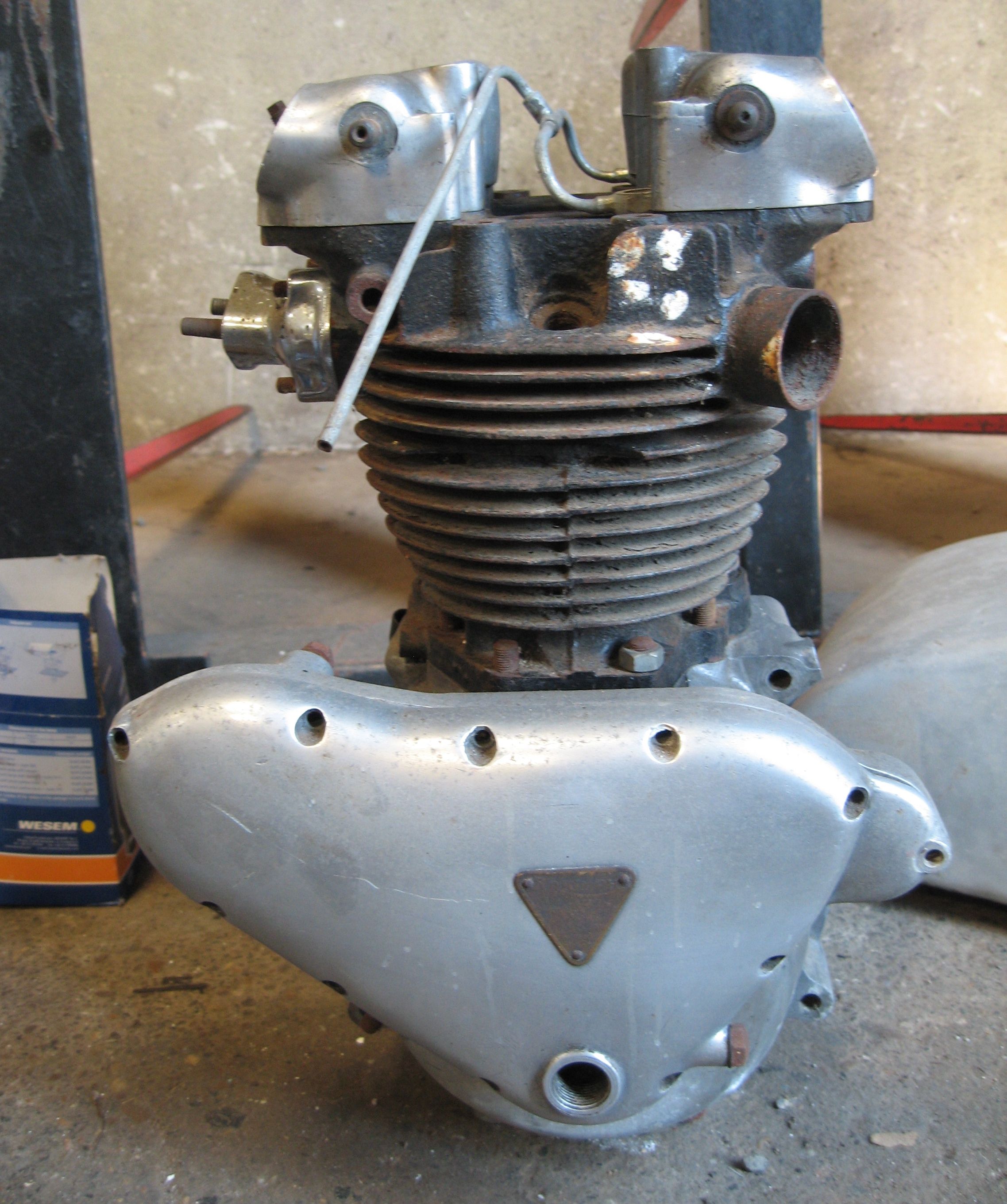 Bonhams Cars : A Triumph Twin 500cc engine,