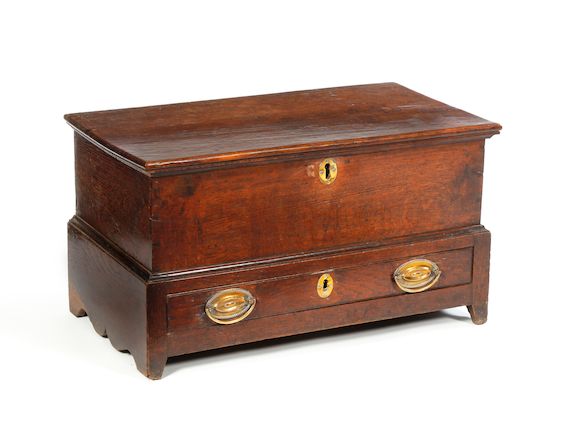 Bonhams : A mid-18th century oak coffor bachWelsh