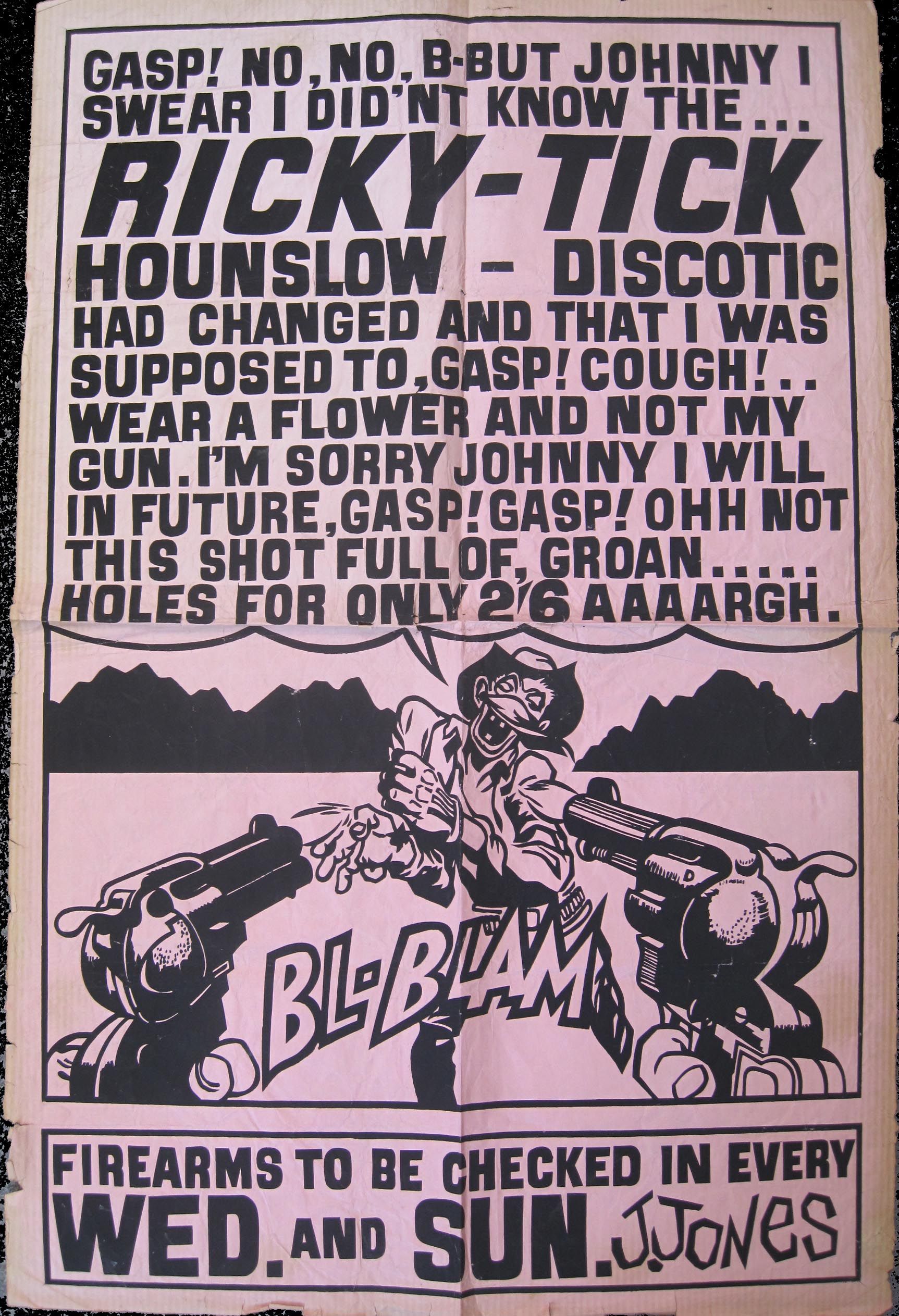 Bonhams : Three Ricky Tick Club posters, 1960s,