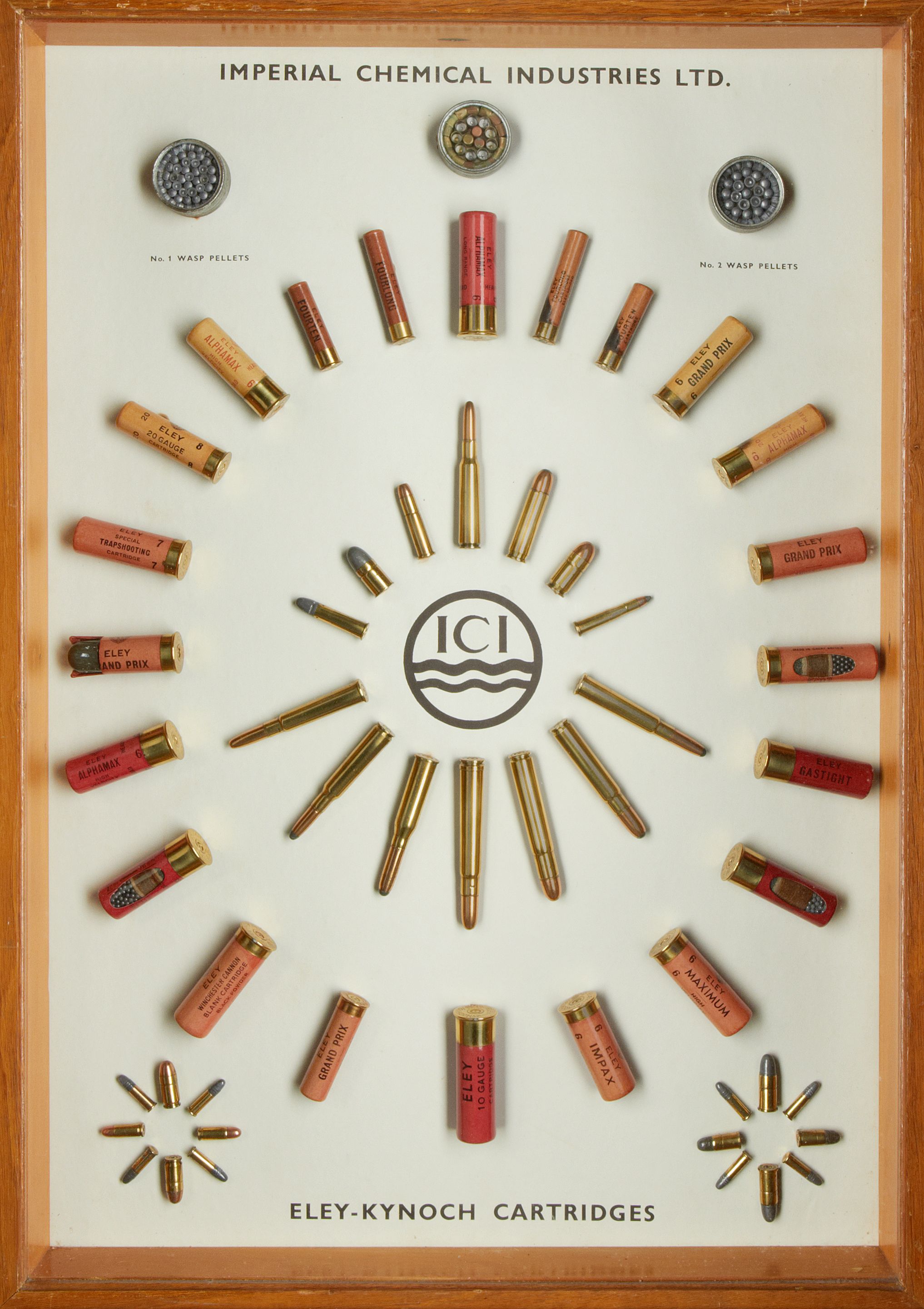 Bonhams : An ICI cartridge-display board of Eley-Kynoch Cartridges