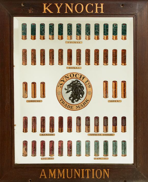 Bonhams : A Kynoch cartridge-display mirror