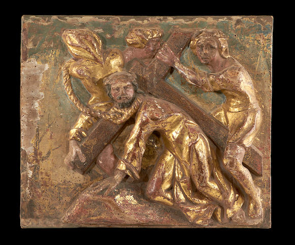 Bonhams A 16th Century Spanish Carved Wood Polychrome And Al