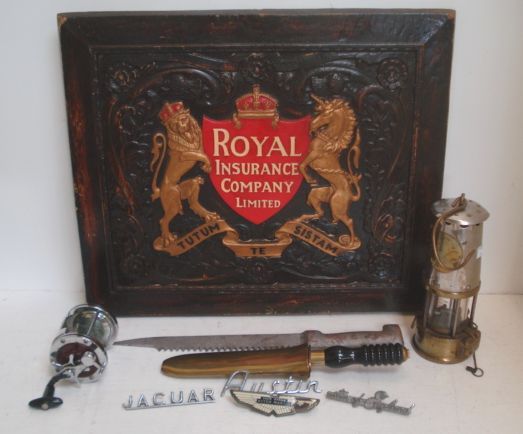 Bonhams : An Old Royal Insurance Company Limited sign, 46 x 55cm, a ...