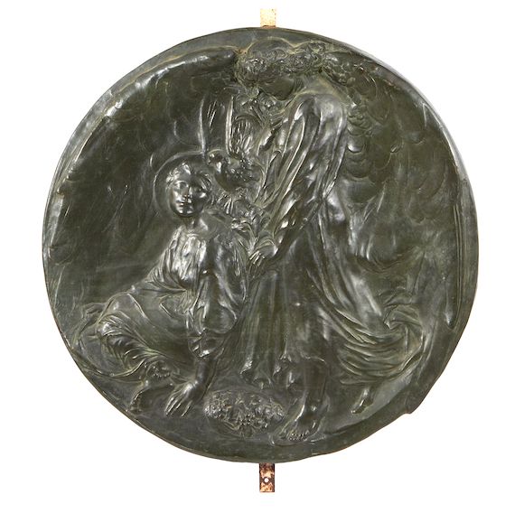 Bonhams : An early 20th century bronze circular relief depicting the ...