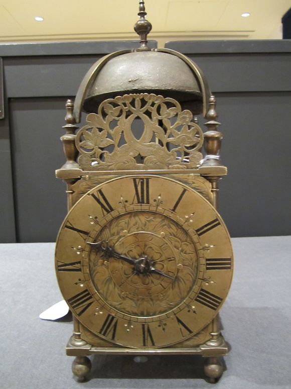 Bonhams : A second half of the 17th century winged lantern clock ...