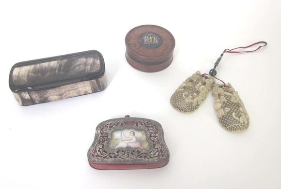 Bonhams A 19th Century French Silver And Ivory Mounted Purse Unmarked