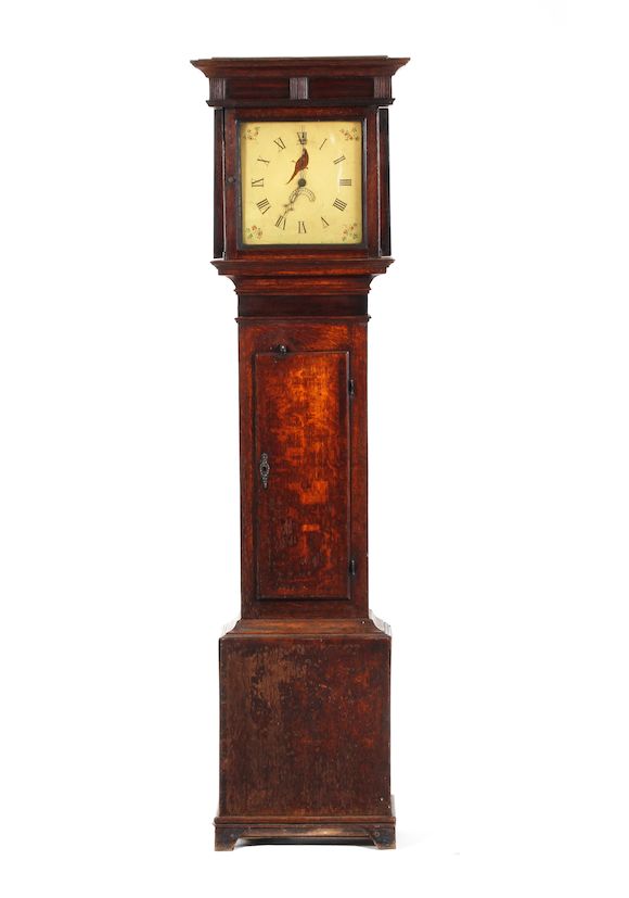 Bonhams : A 19th century oak 30 hour long case clock Anonymous