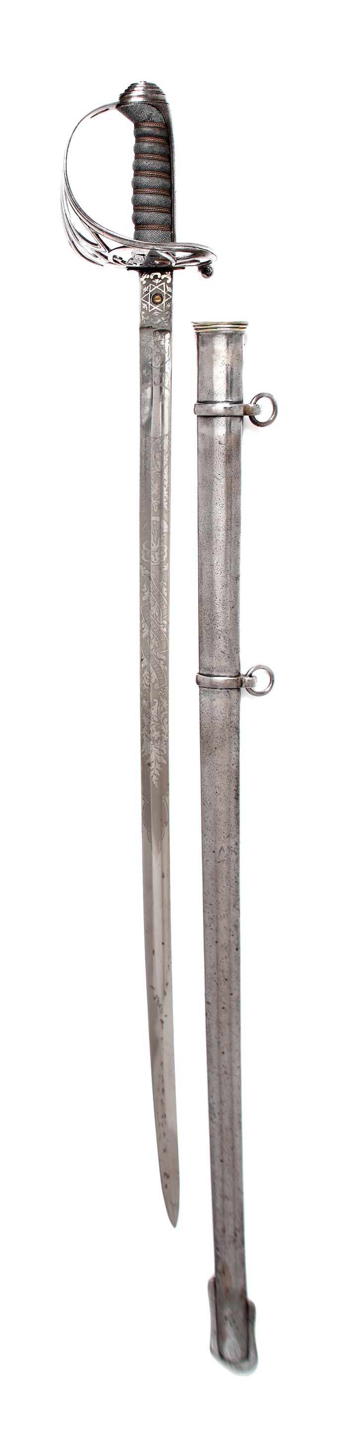 Bonhams : A Regimental Rifle Officer's Sword of the Cambridge ...
