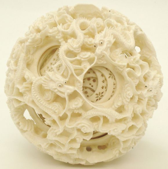 Bonhams : An ivory puzzle ball Chinese, late Qing/Republic
