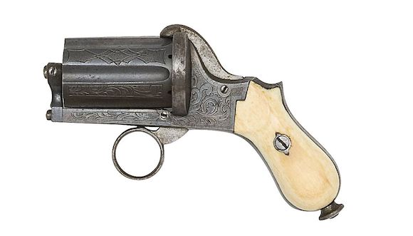 Bonhams : A Continental Six-Shot Pin-Fire Pocket Revolver Of Small-Bore