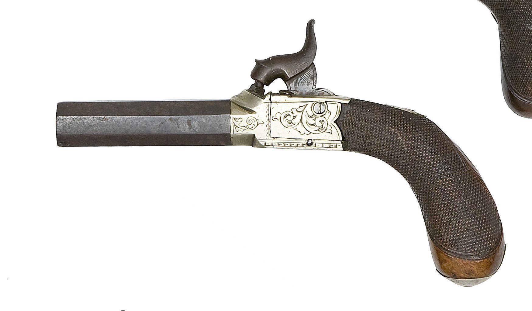 Bonhams : A Pair of 50-Bore Percussion Box-Lock Pocket Pistols, And A ...