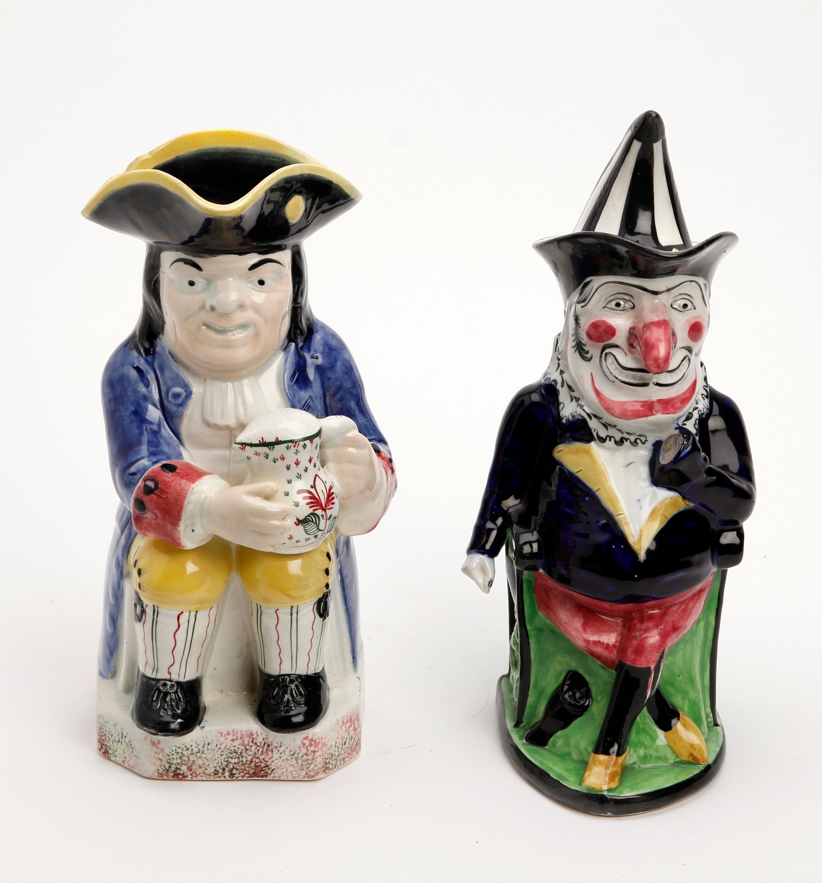 Bonhams : A Portobello Toby jug and a Portobello Mr Punch with cover ...