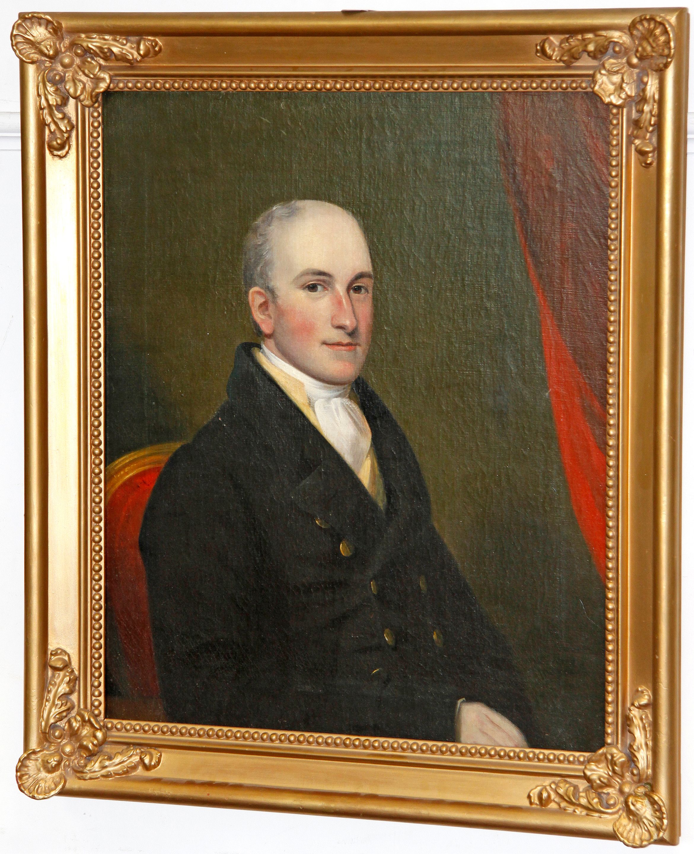 Bonhams : English School, 19th century Portrait of a man with a cravat ...