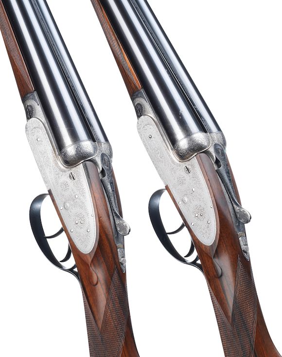 Bonhams : A pair of 12-bore self-opening sidelock ejector guns by J ...