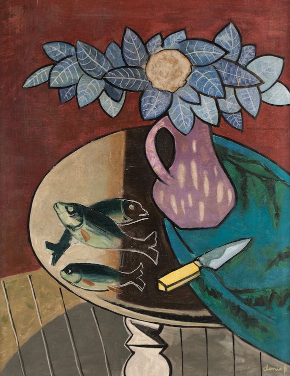 Bonhams : Denis Peploe, RSA (British, 1914-1993) Still life with fish ...