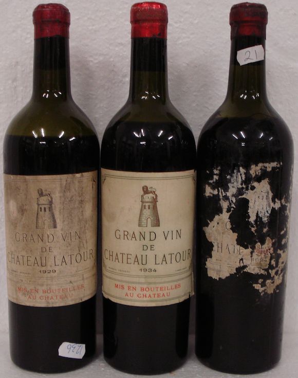Bonhams : Chateau Latour 1924 (1) Chateau Latour 1929 (1) Chateau ...