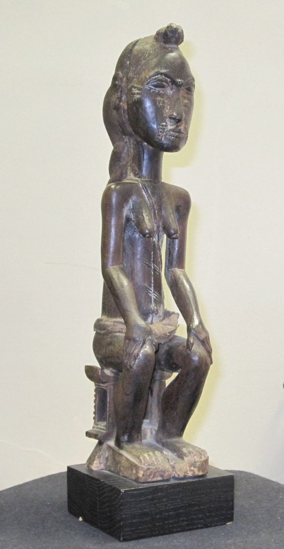 Bonhams : A Baule figure of a spirit wife, blolo bla, Ivory Coast, 36cm ...