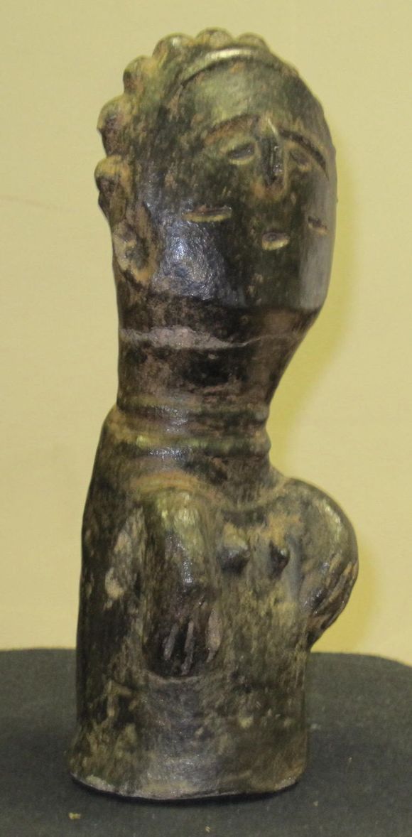 Bonhams : An Akan Agni terracotta female torso, Ghana