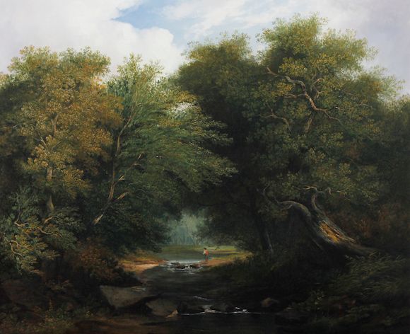 Bonhams : Circle of James Arthur O'Connor (Irish, 1792-1841) A woodland ...