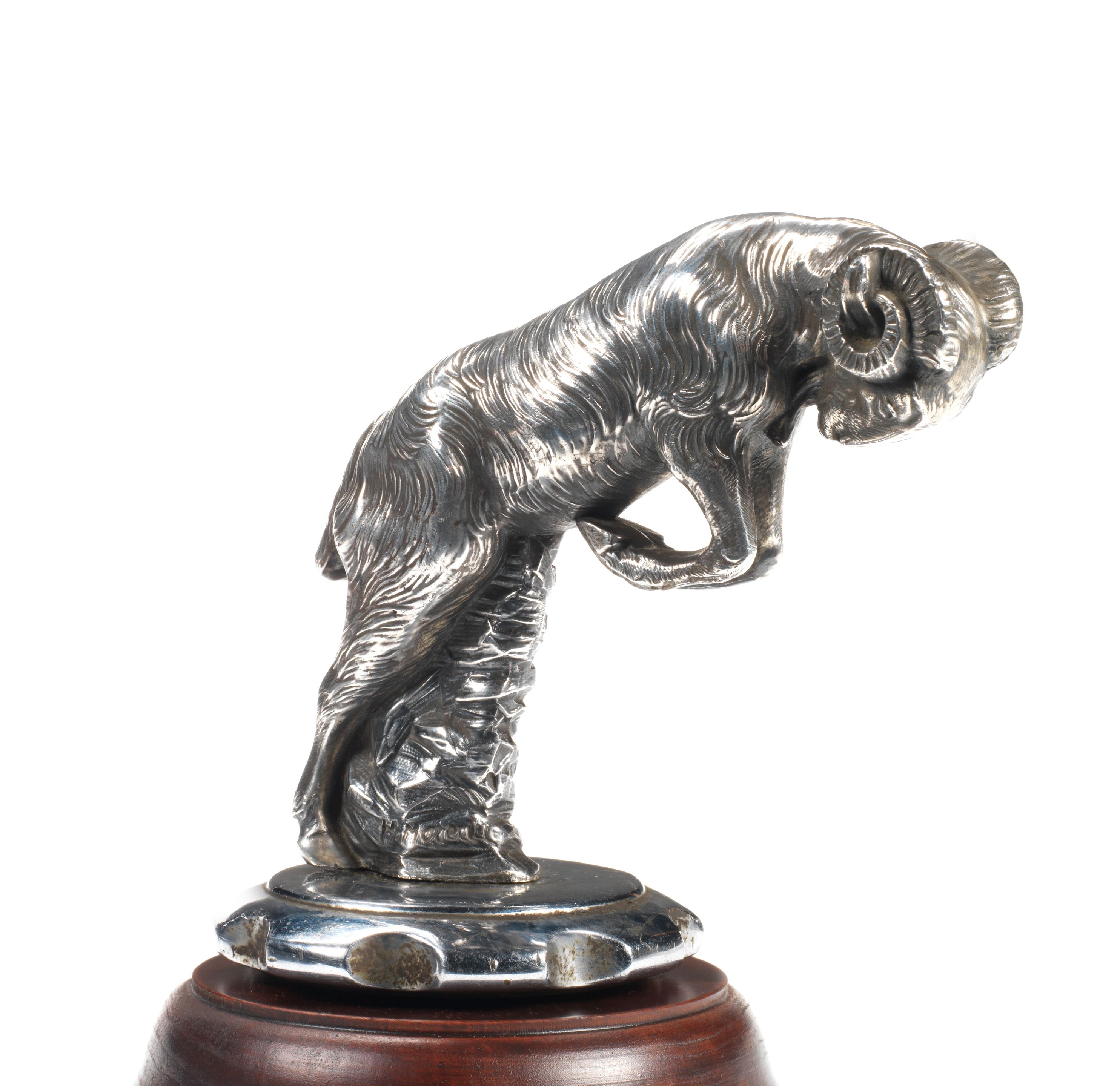 Bonhams Cars : A 'Leaping Ram' mascot, by H.Moreau, French, circa 1920,