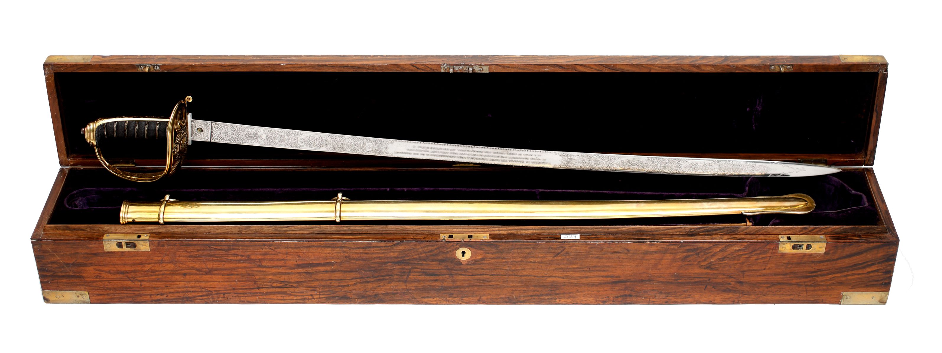 Cased Wilkinson presentation sword, set - auctions & price archive