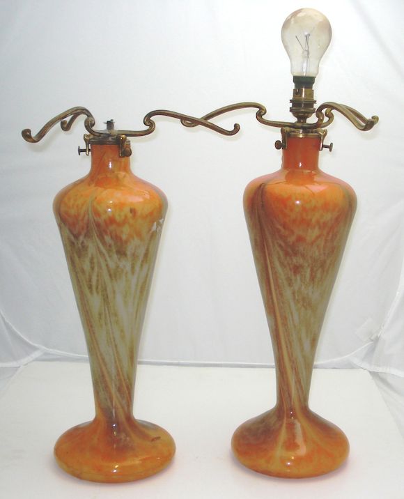 Bonhams : Two Monart lamp bases