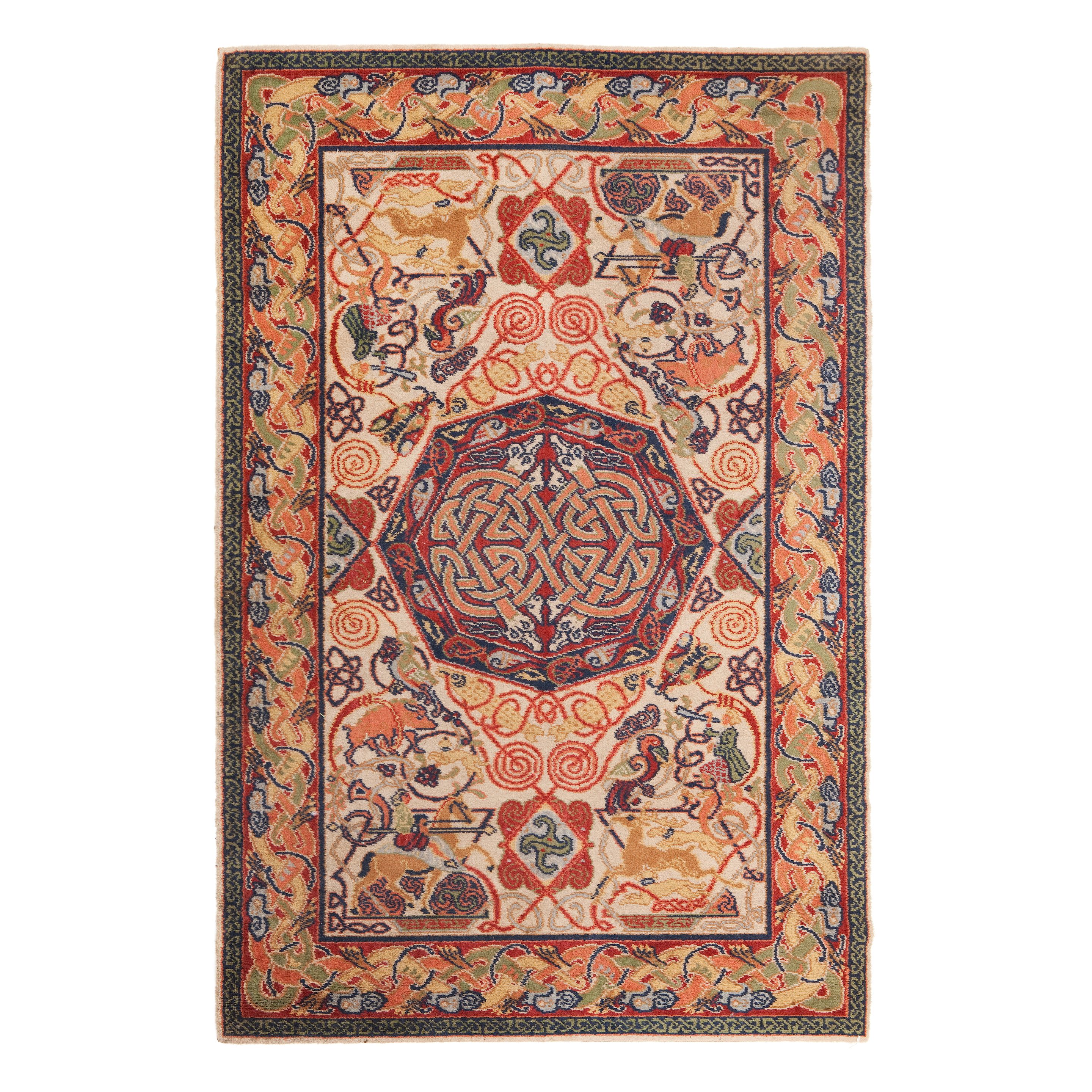 Bonhams : George Bain, A Celtic pattern hunting rug,Manufactured by ...