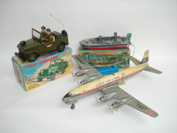 Bonhams : Yonezawa battery operated DC-7C Japan Air Lines passenger ...