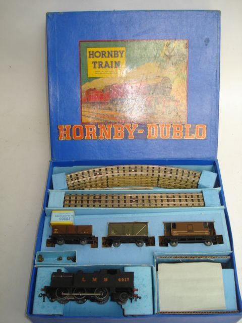 Bonhams : Hornby Dublo EDG7 LMS Tank Goods set