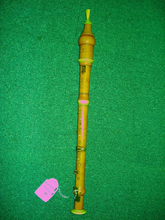 Bonhams : A mid 19th century Boxwood and Ivory Recorder by D'Alamaine ...