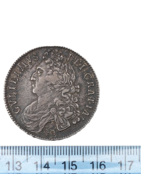 Bonhams : William II (III of England, 1694-1702), 40 Shillings, 1695 ...