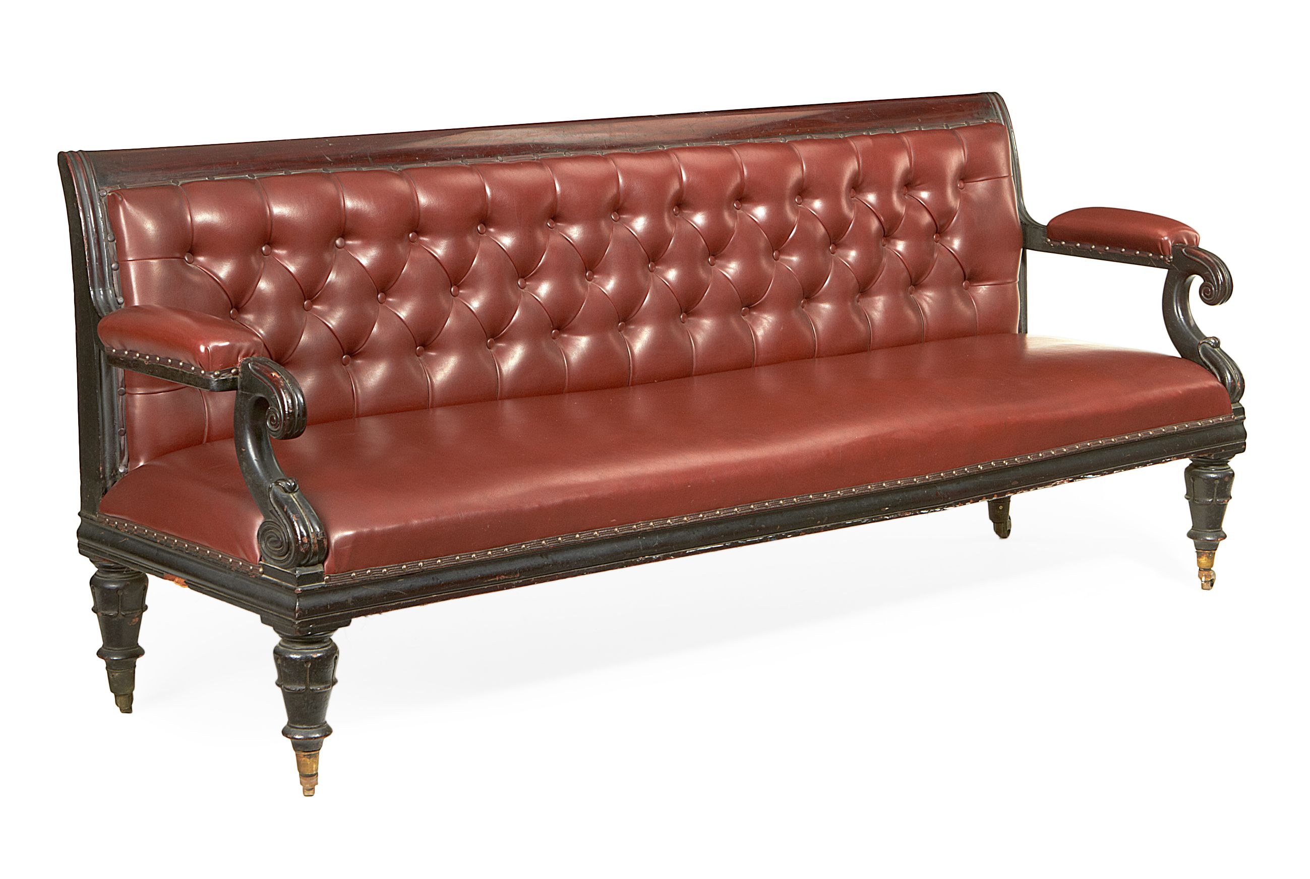Bonhams : An early Victorian mahogany library sofa
