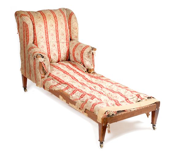 Bonhams : An Edwardian upholstered armchair/daybed