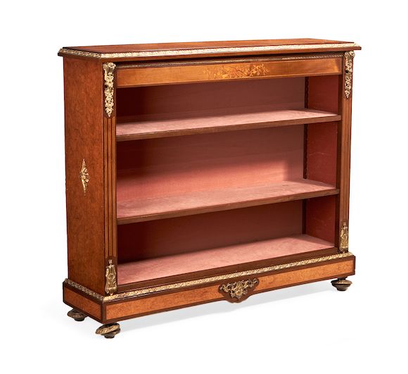 Bonhams : A late Victorian gilt metal mounted amboyna, purplewood and ...