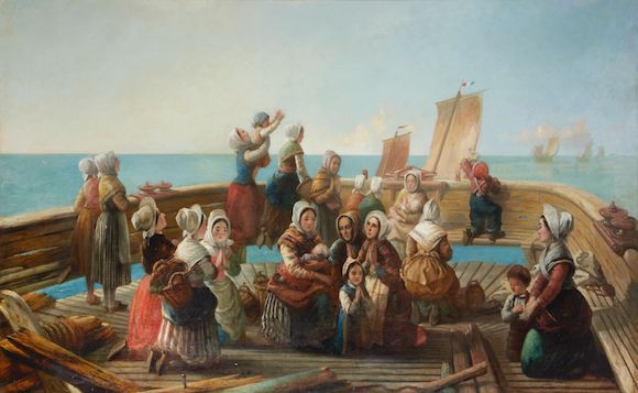 Bonhams : Thomas Musgrave Joy (British, 1812-1866) Bidding farewell