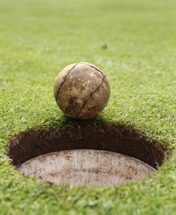 Bonhams : A small un-named feather golf ball circa early 1840s