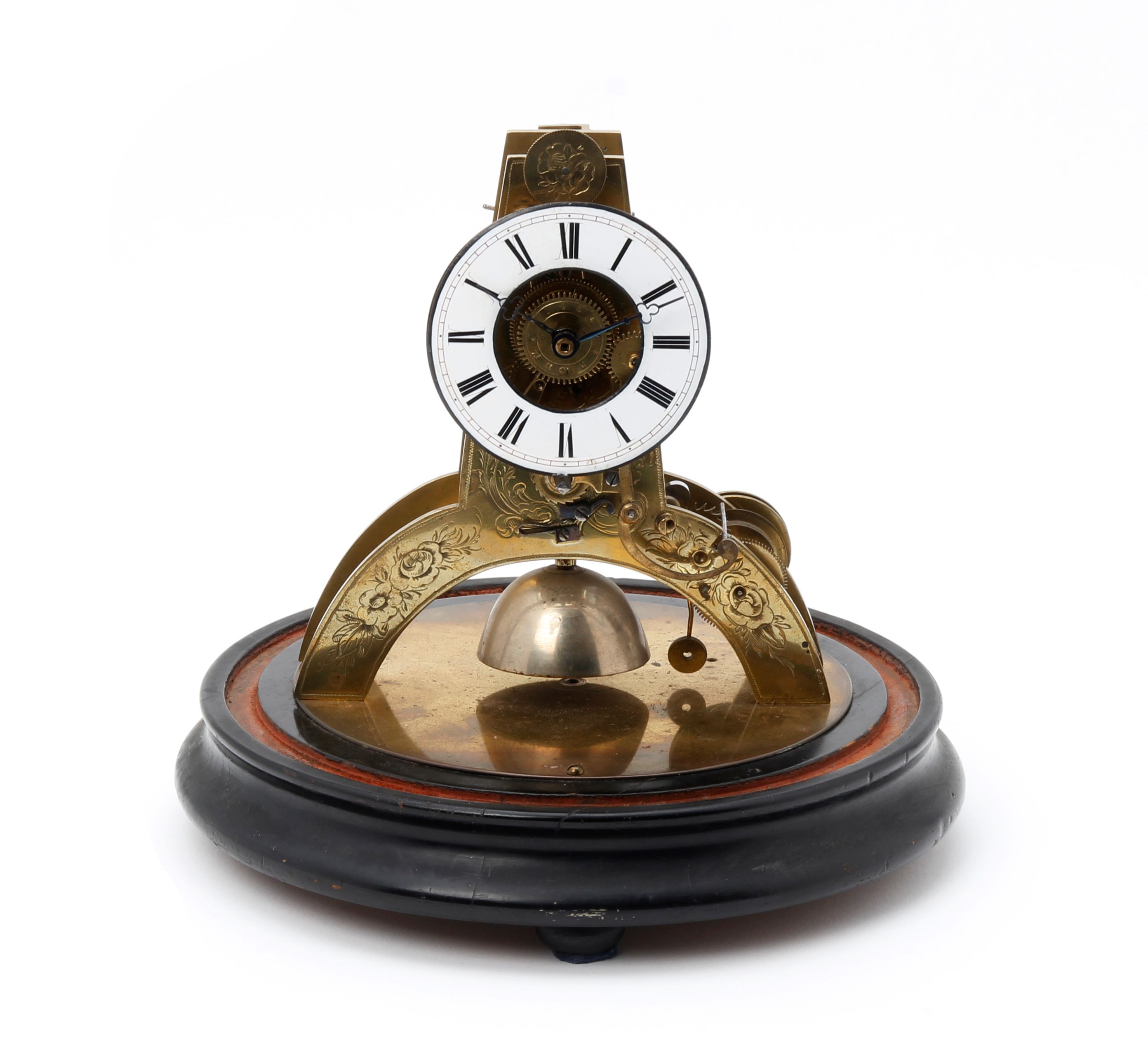Bonhams : A small 19th century French inverted Y form skeleton alarm ...